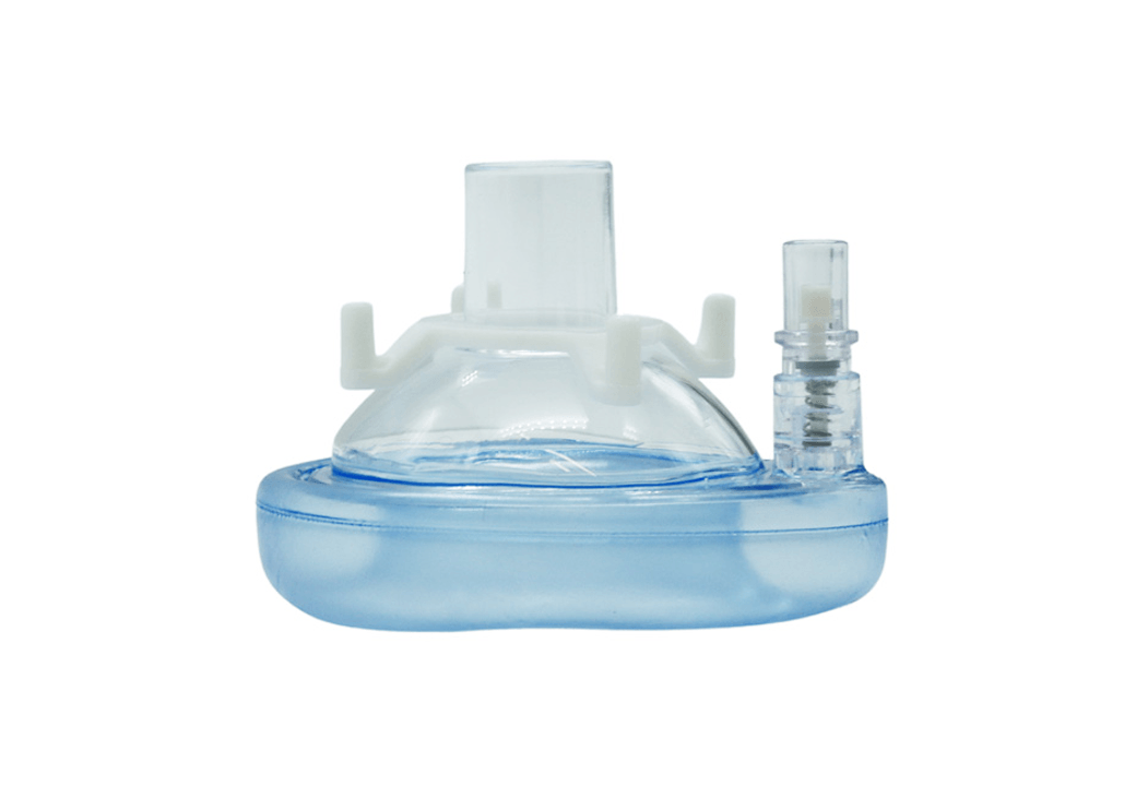 Disposable beademingsmasker met ventiel | Halbach Medical